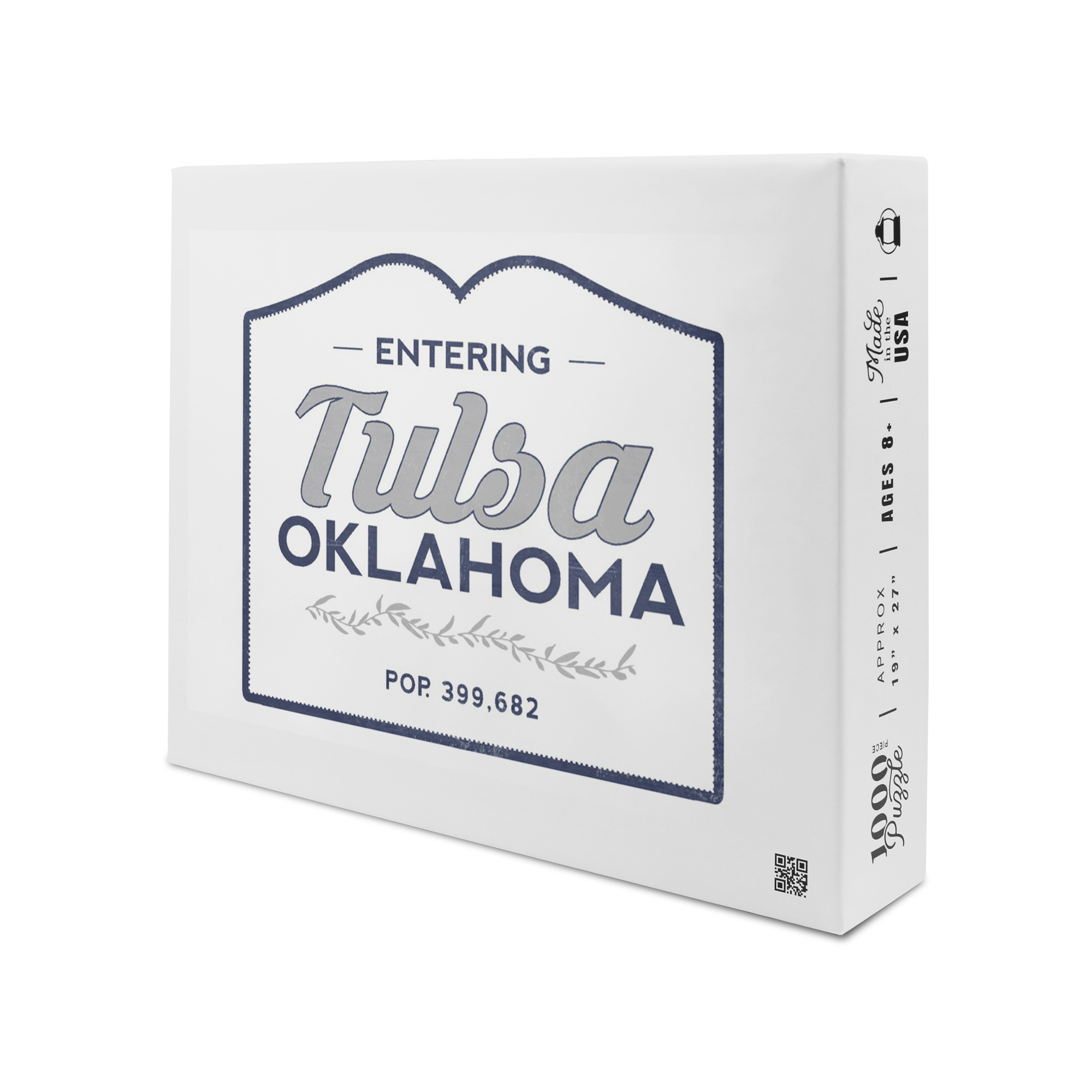 Tulsa, Oklahoma, Now Entering (Blue) (1000 Piece Puzzle, Size 19x27 ...