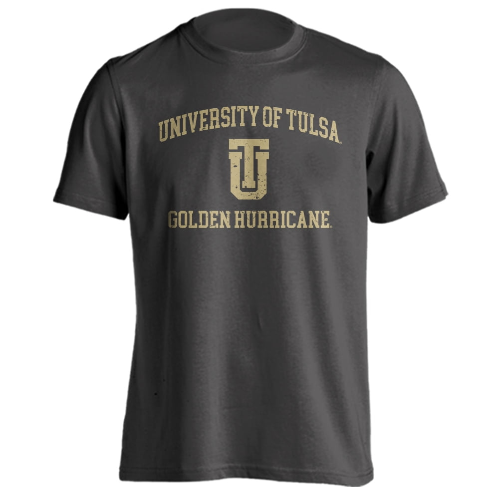 Tulsa University Golden Hurricane TU Distressed Retro Short Sleeve T ...