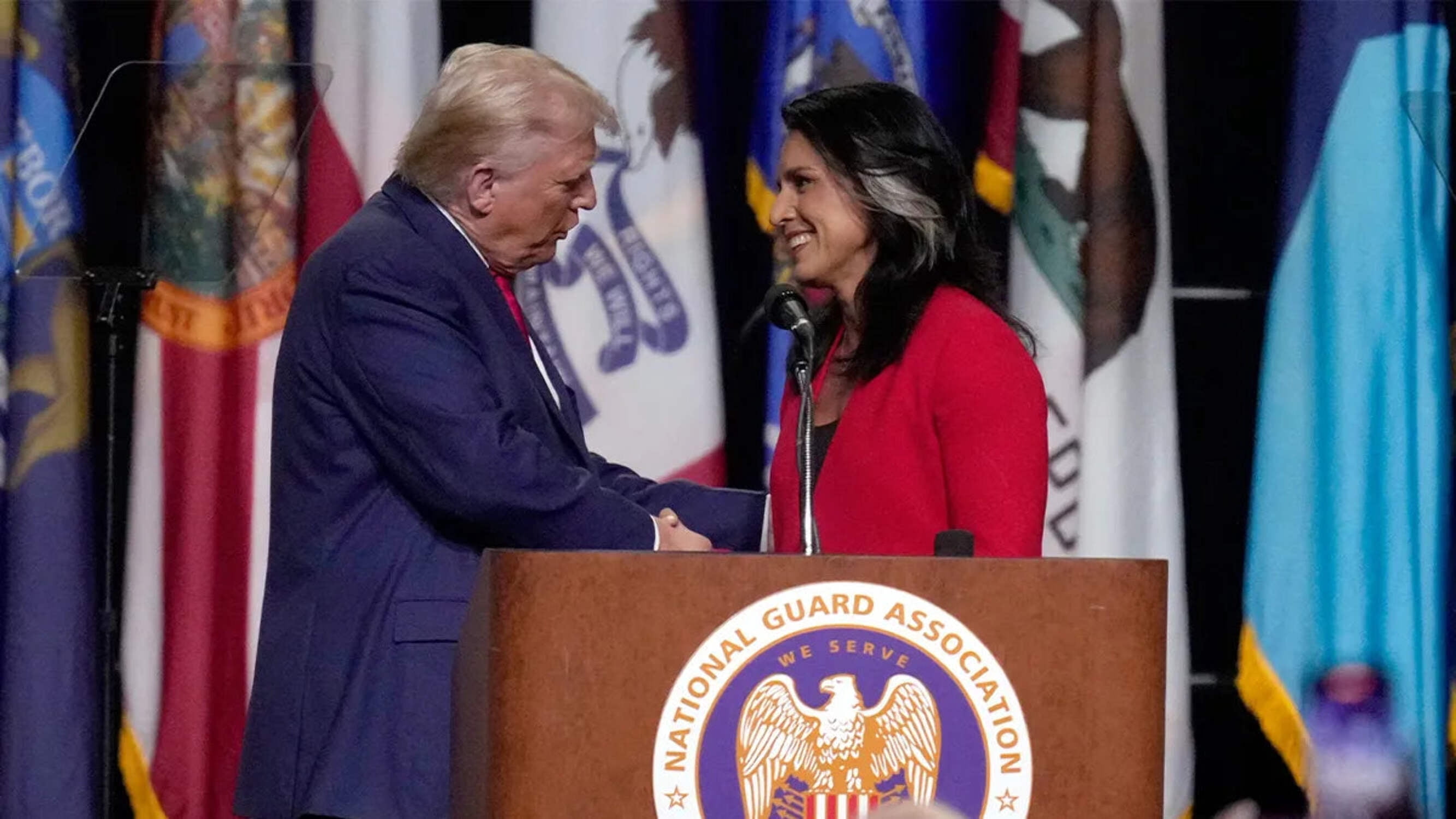 Tulsi Gabbard Trump Handshake Dni Glossy Poster Picture Photo Print ...