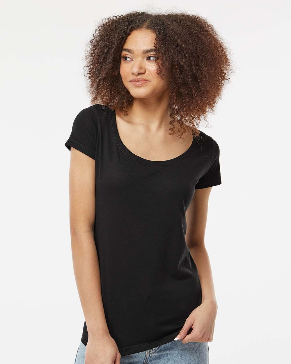 Tultex Women's Poly-Rich Scoop Neck T-Shirt - Walmart.com