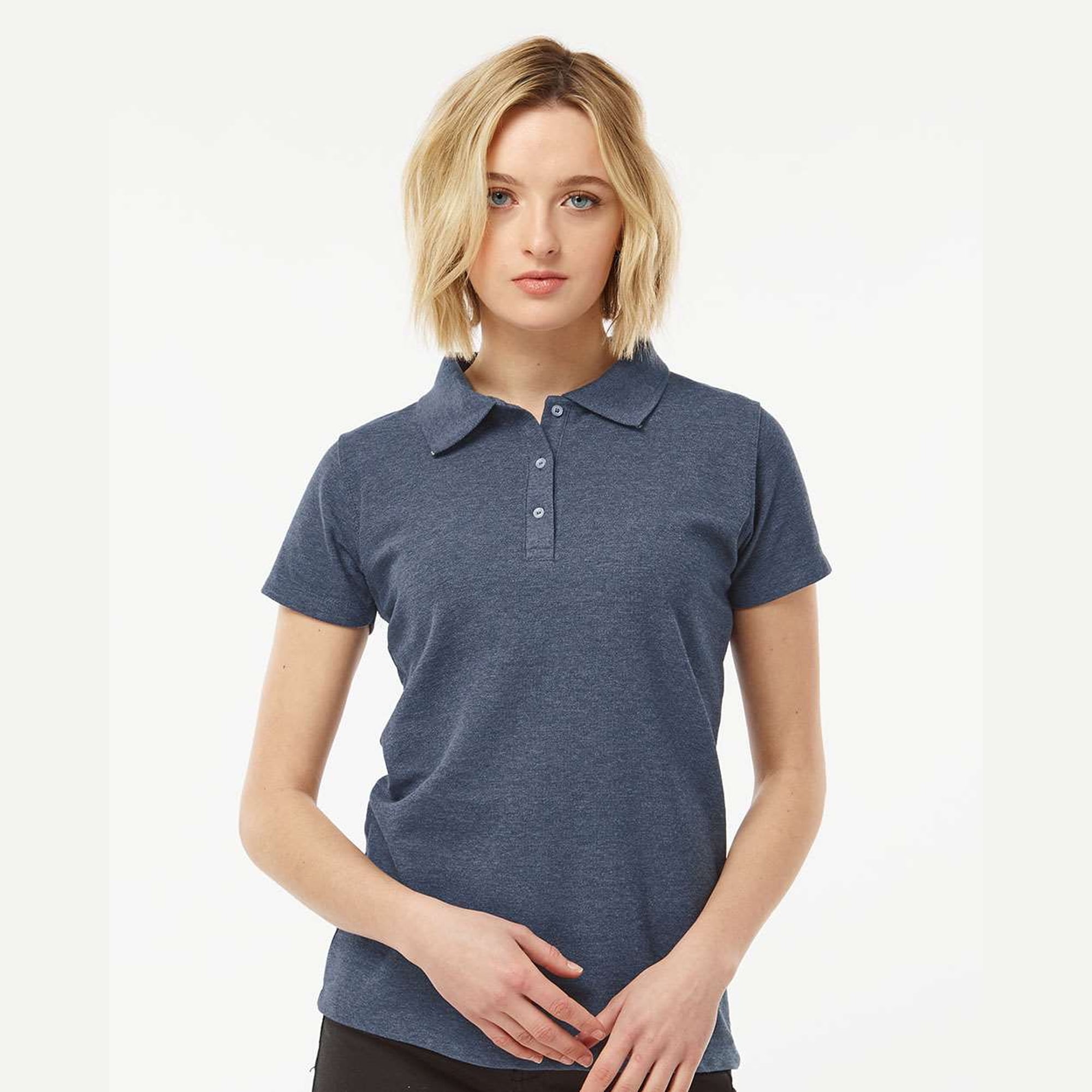 Tultex Women's Sport Pique Polo Shirt, 50/50 Cotton/Poly Short Sleeve ...