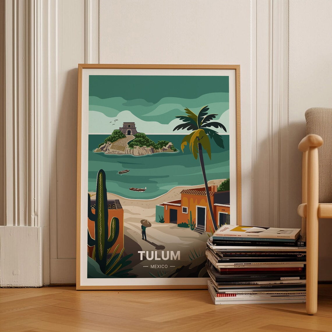 Tulum Beach Poster, Mexico Travel Wall Art, Coastal Home Decor, Beach Scene Artwork, Gift For ...