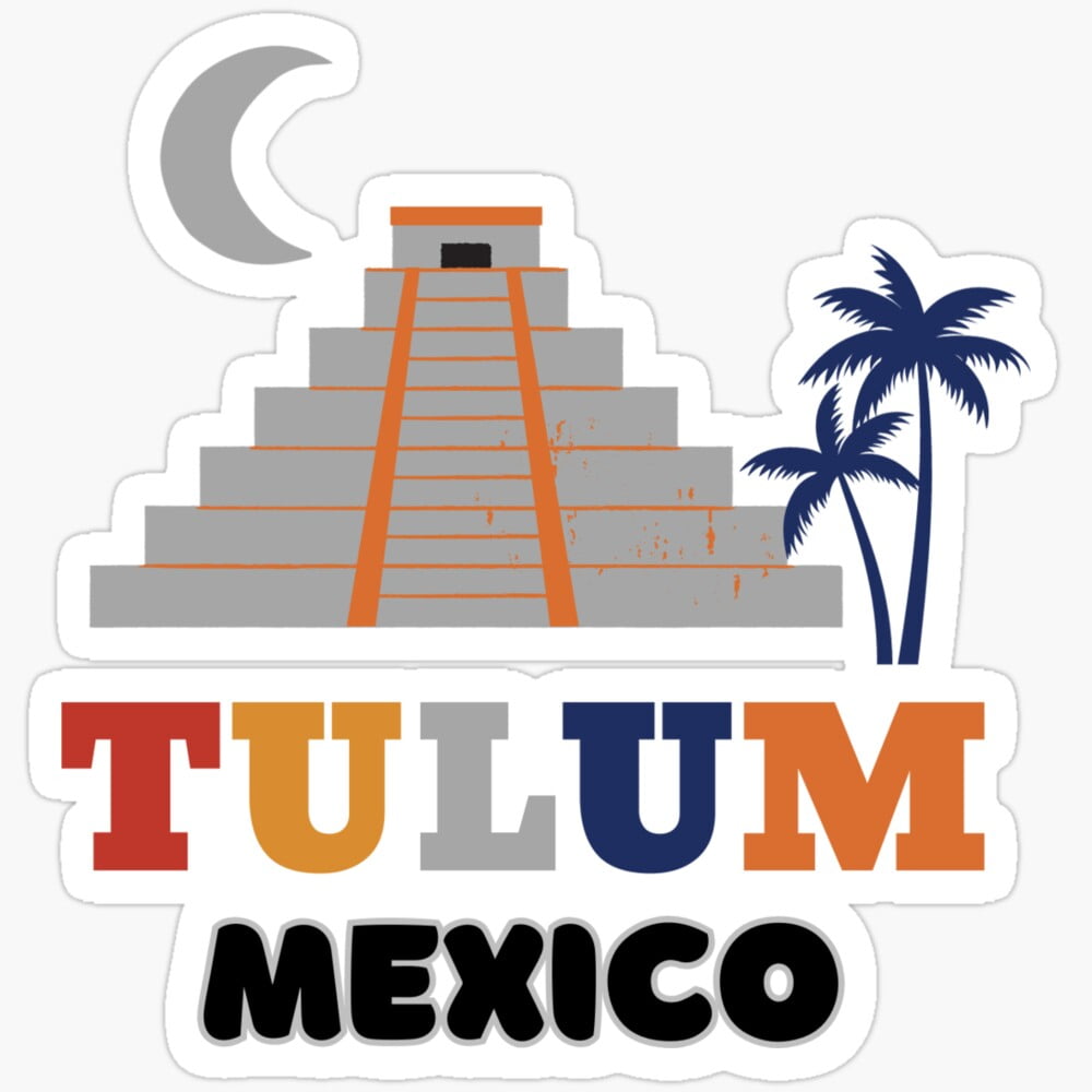 Tulum Mexico - Mayan Ruin Sticker Phone Decal Water Bottle Stickers Car ...