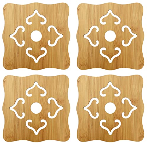 Tum Tum Eco-Friendly Wood Trivet Mat,Fish Square Multi Function Kitchen ...