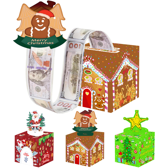 Tumao Christmas Money Gift Boxes, Christmas Money Pull Box, Money Cake ...