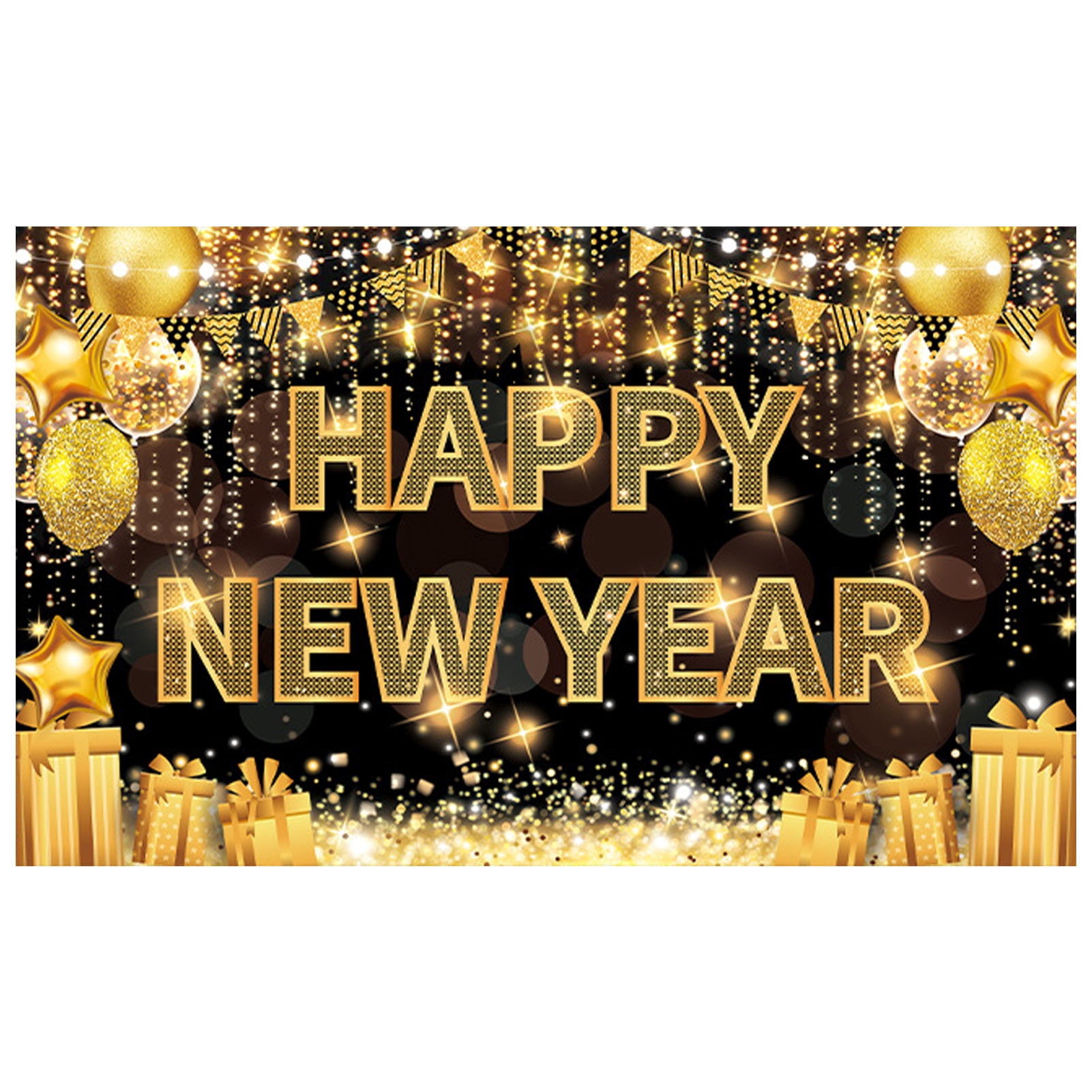 Tumao Happy New Year Decorations - Happy New Year Backdrop Happy New ...