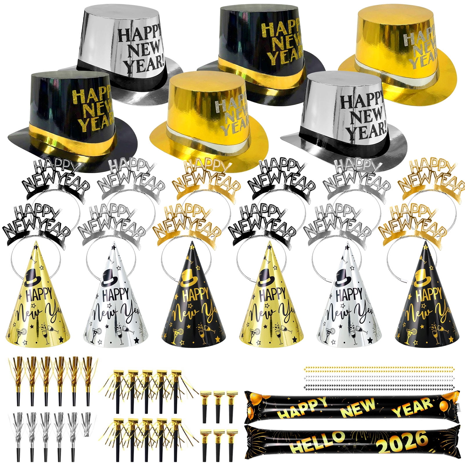 Tumao New Years Eve Decorations 2026, New Year Party Hats, Headbands ...