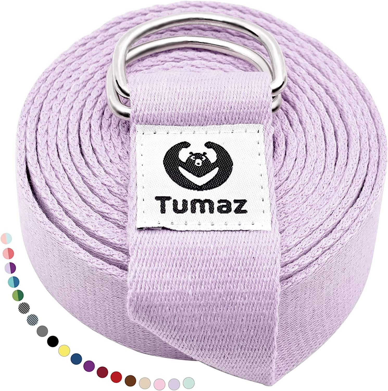 Tumaz Yoga Strap, Yoga Band with Safe D-Ring Buckle for Fitness, Lilac - Walmart.com