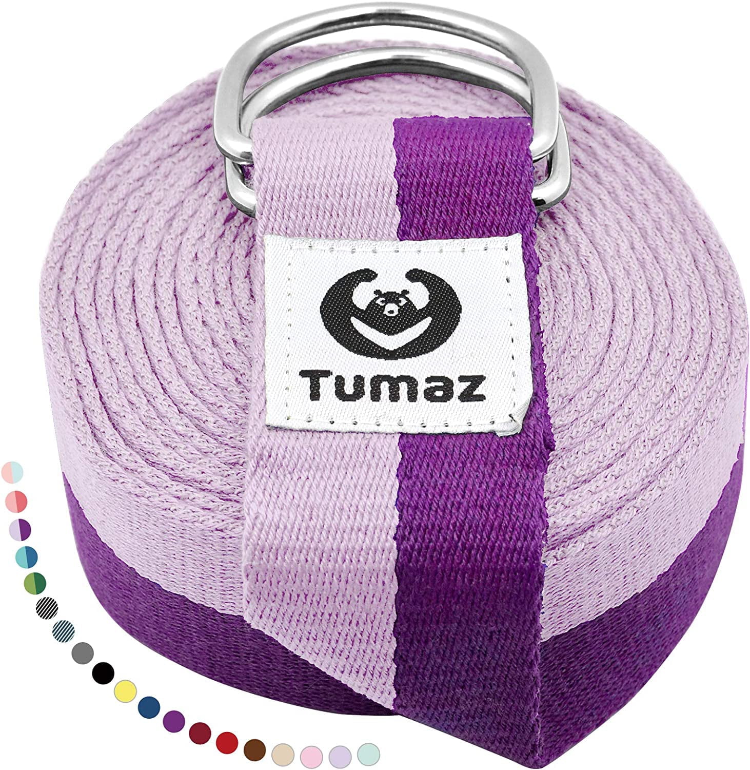Tumaz Yoga Strap, Yoga Band with Safe D-Ring Buckle for Fitness, Purple - Walmart.com