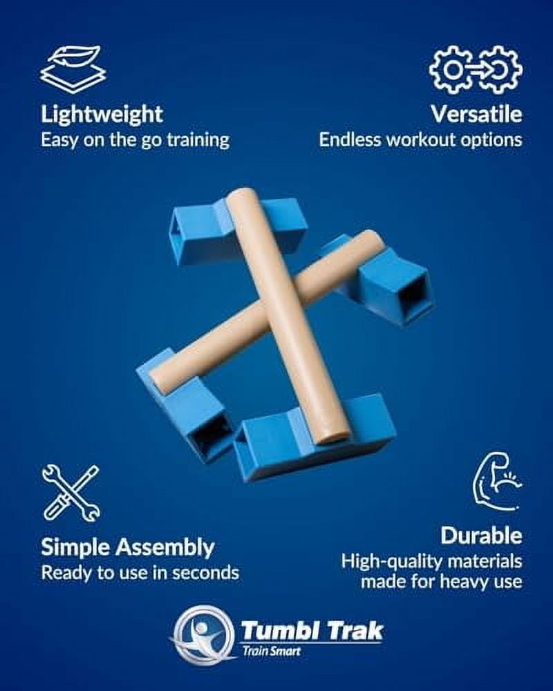 Tumbl Trak Portable Parallette Bars, Blue - Walmart.com