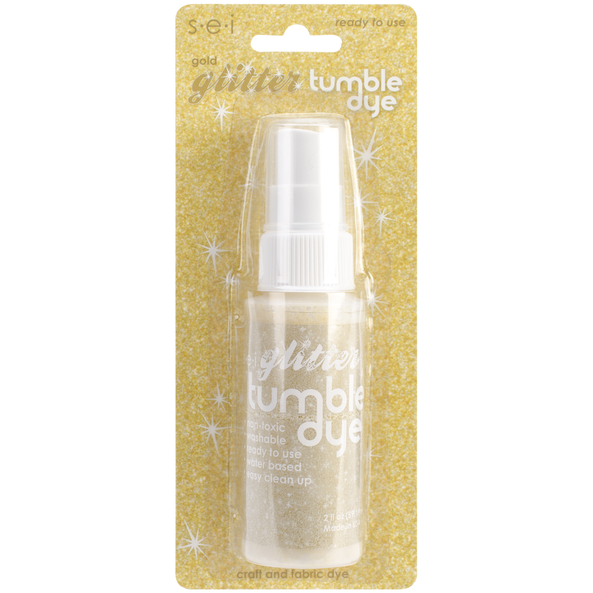 Tumble Dye Craft & Fabric Glitter Spray 2oz-Gold - Walmart.com