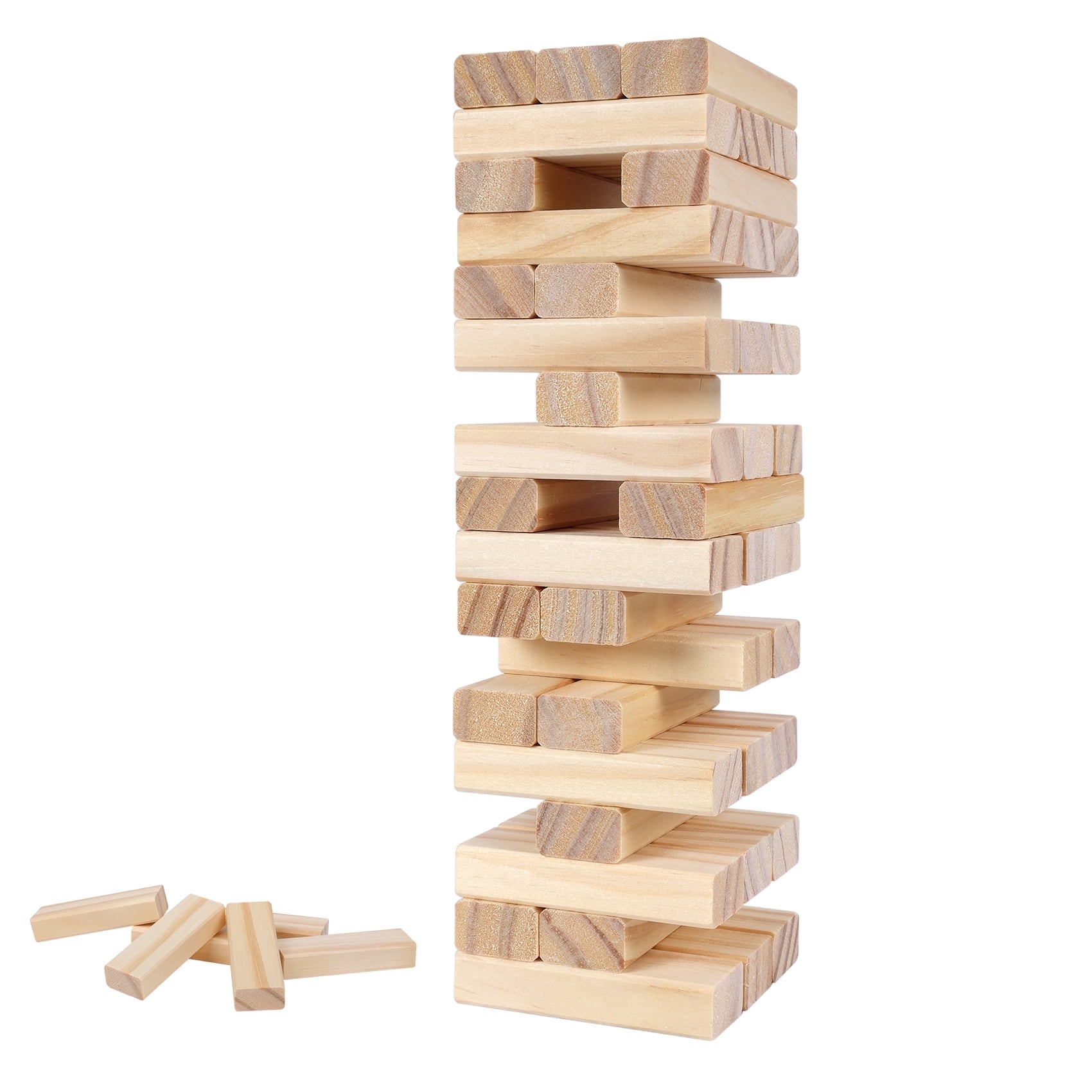Fugocen Classic Wood Tumbling Tower Game for Adoult Family Home Party ...