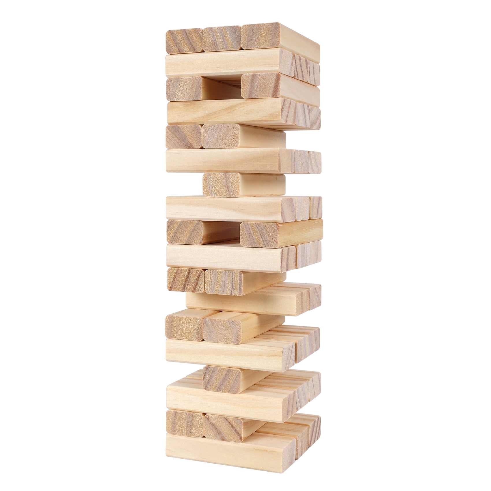 Tumble Tower Game 54 Pieces Wood Block Game for Home Party Travel Set ...