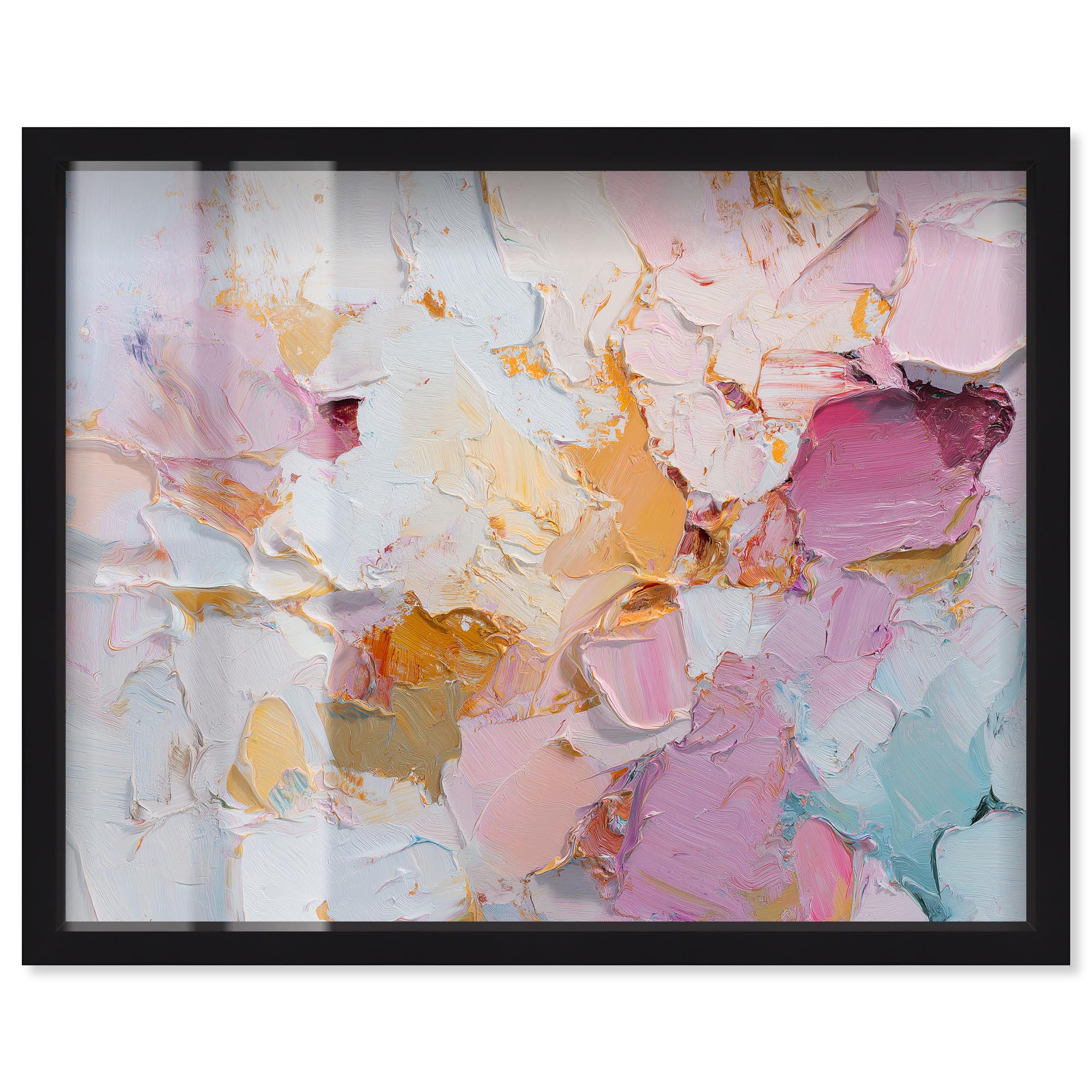Tumble of Pastels II Shadowbox Print Pink Wall Art by Art Remedy, Black ...