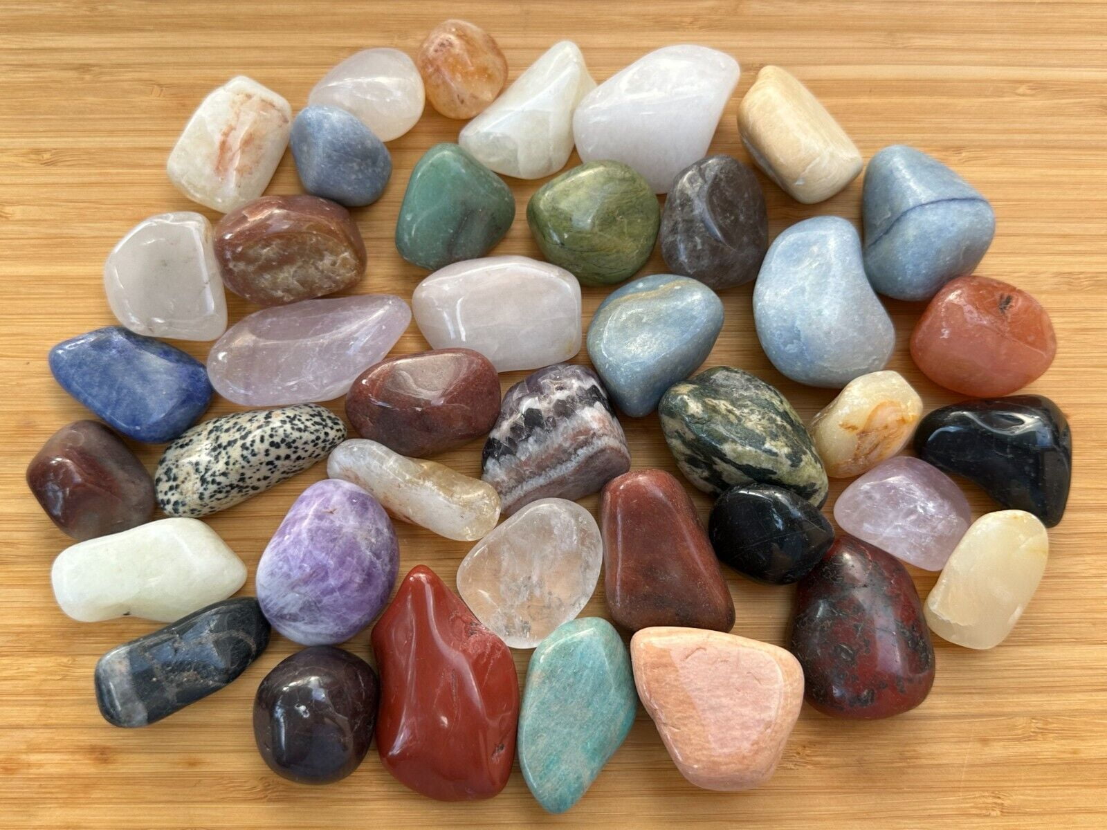 Tumbled Stone Mix, Large Mix Tumbled Stone, Healing Crystals - Walmart.com