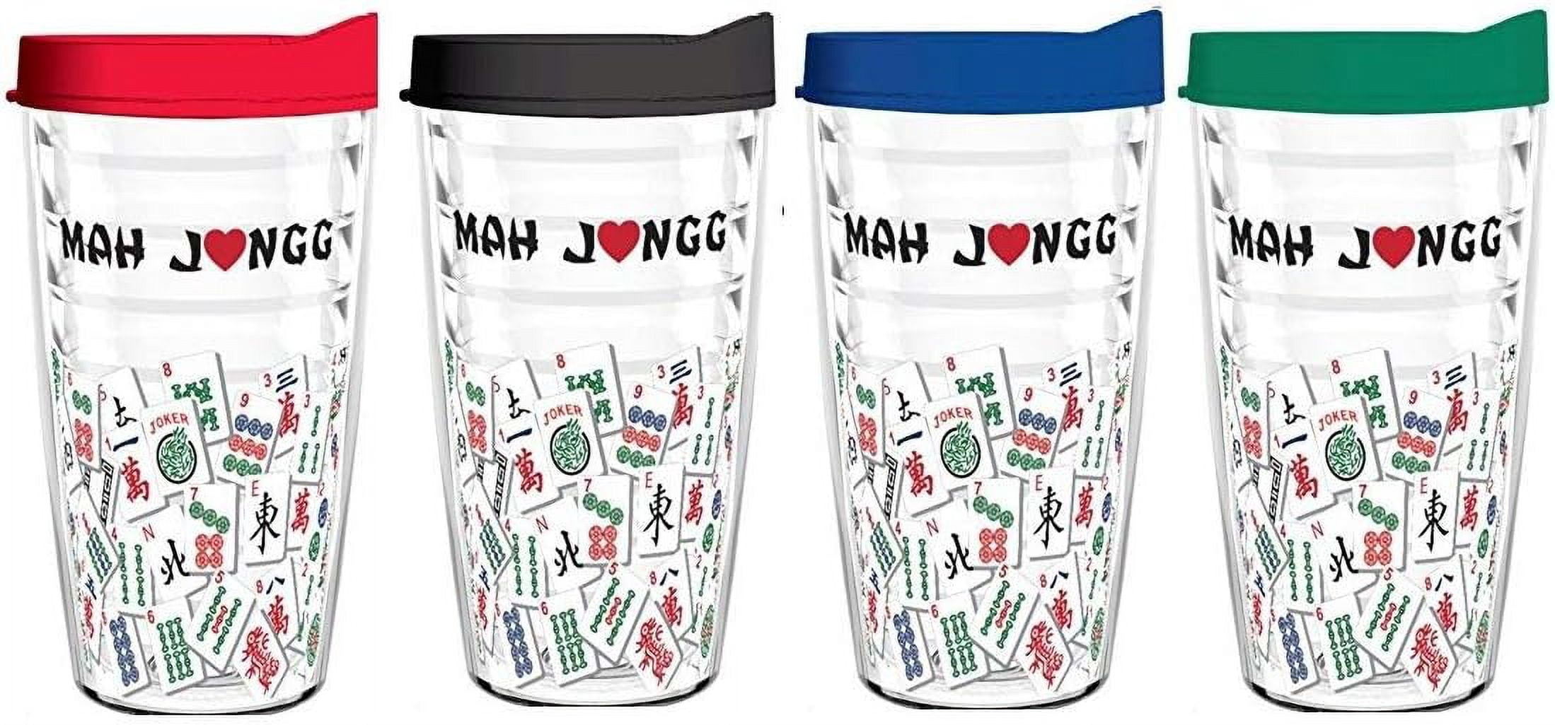 Tumbler 16 oz - Mah Jongg Tile Design Tritan USA Drinkware (4 Asst 16oz ...