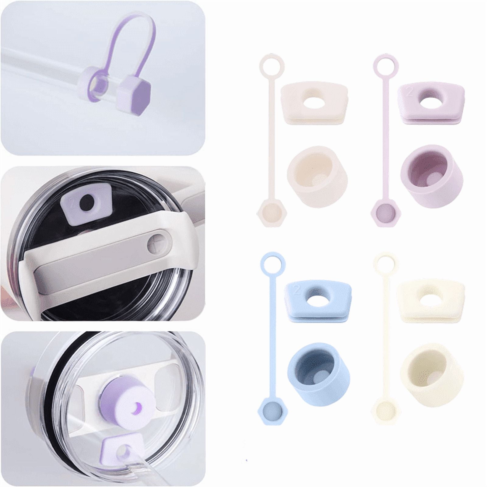 Tumbler Accessory Set, 4-Pack Color-Matched Spill Stoppers for 30oz ...