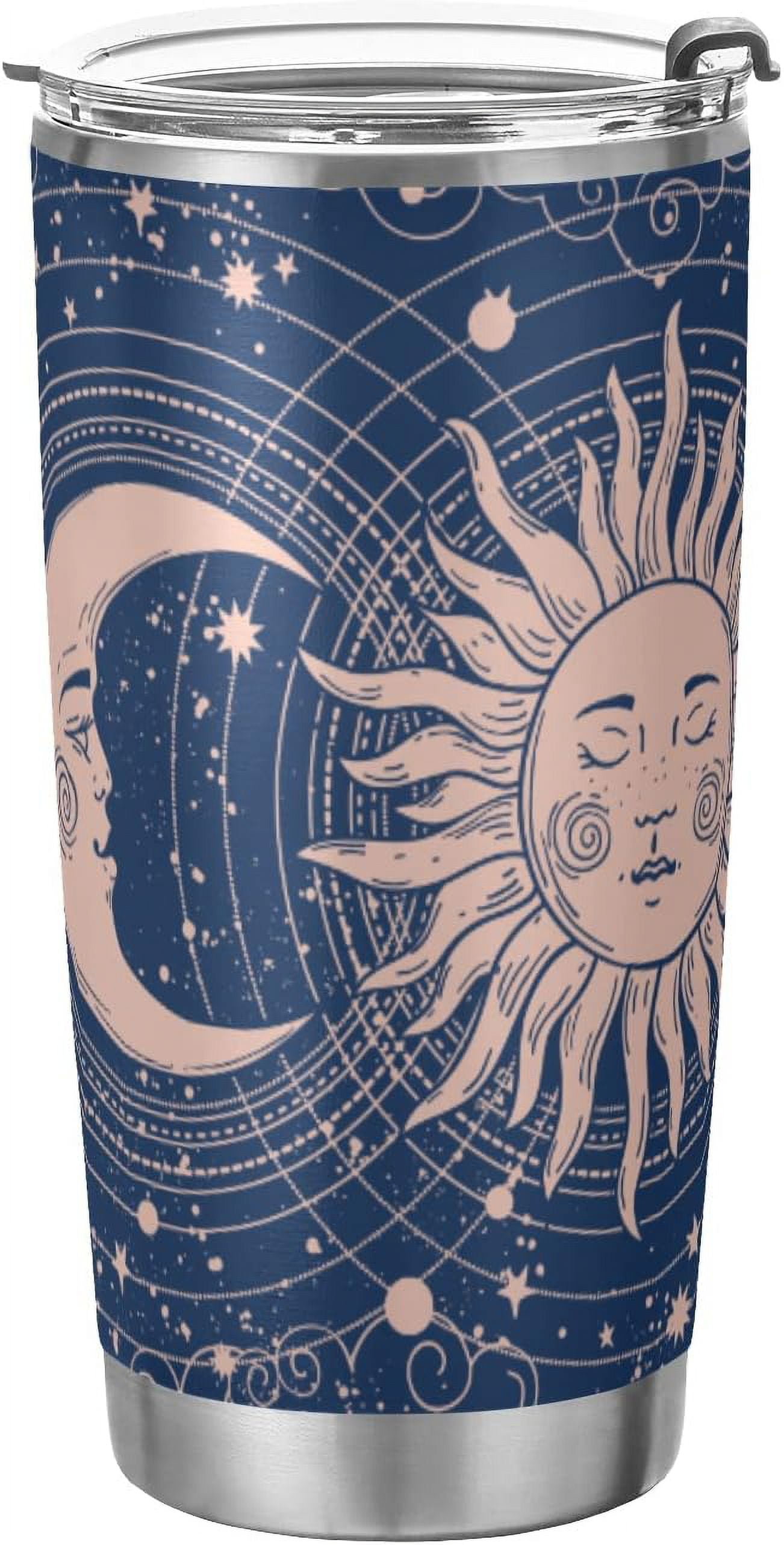 Tumbler Boho Moon Sun Insulated Coffee Cup Beverage Container Travel ...