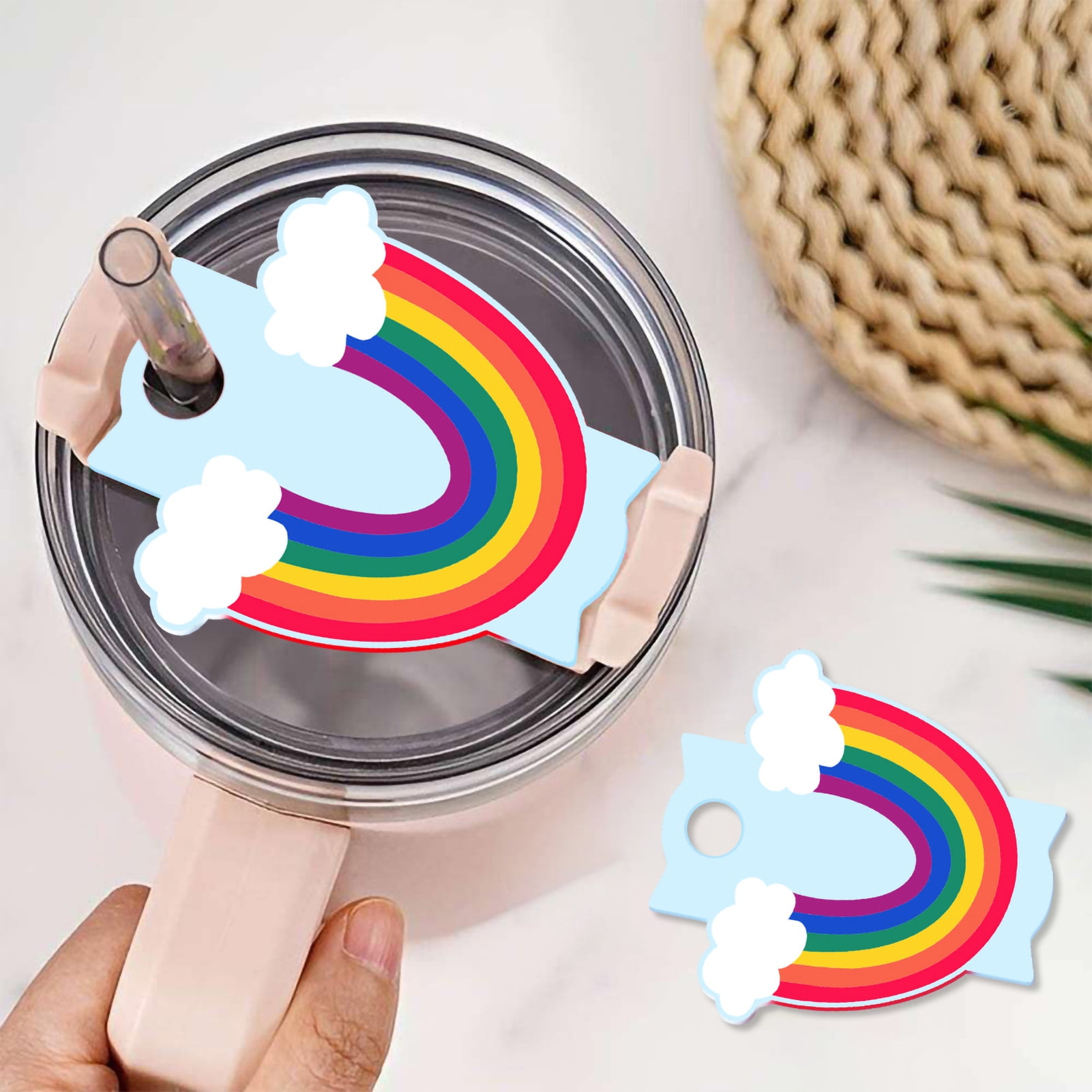 Tumbler Name Plate Cup Lid Topper Creative Shape Vibrant Color ...