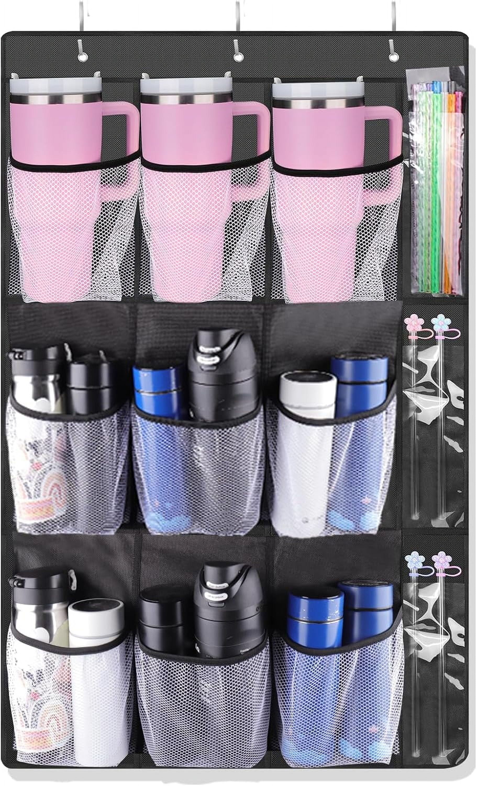 Tumbler Organizer for Stanley 30 40 oz Cups with Handle, Cup Holder with Big Pockets for Big ...