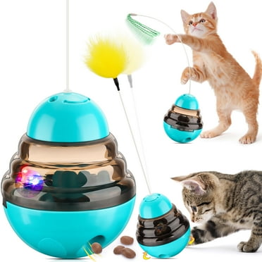 AITOCO Cat Treat Dispenser Mice-Shaped Tumbling Pet Food Ball ...