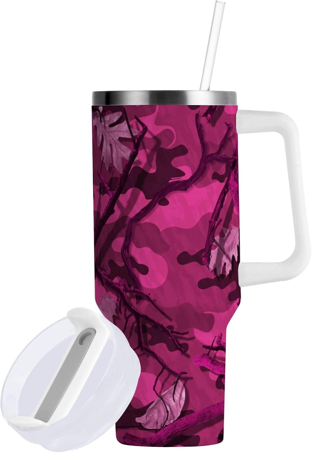 Tumbler Pink Camo Woodland Travel Mug Coffee Cup Water Bottle Beverage ...