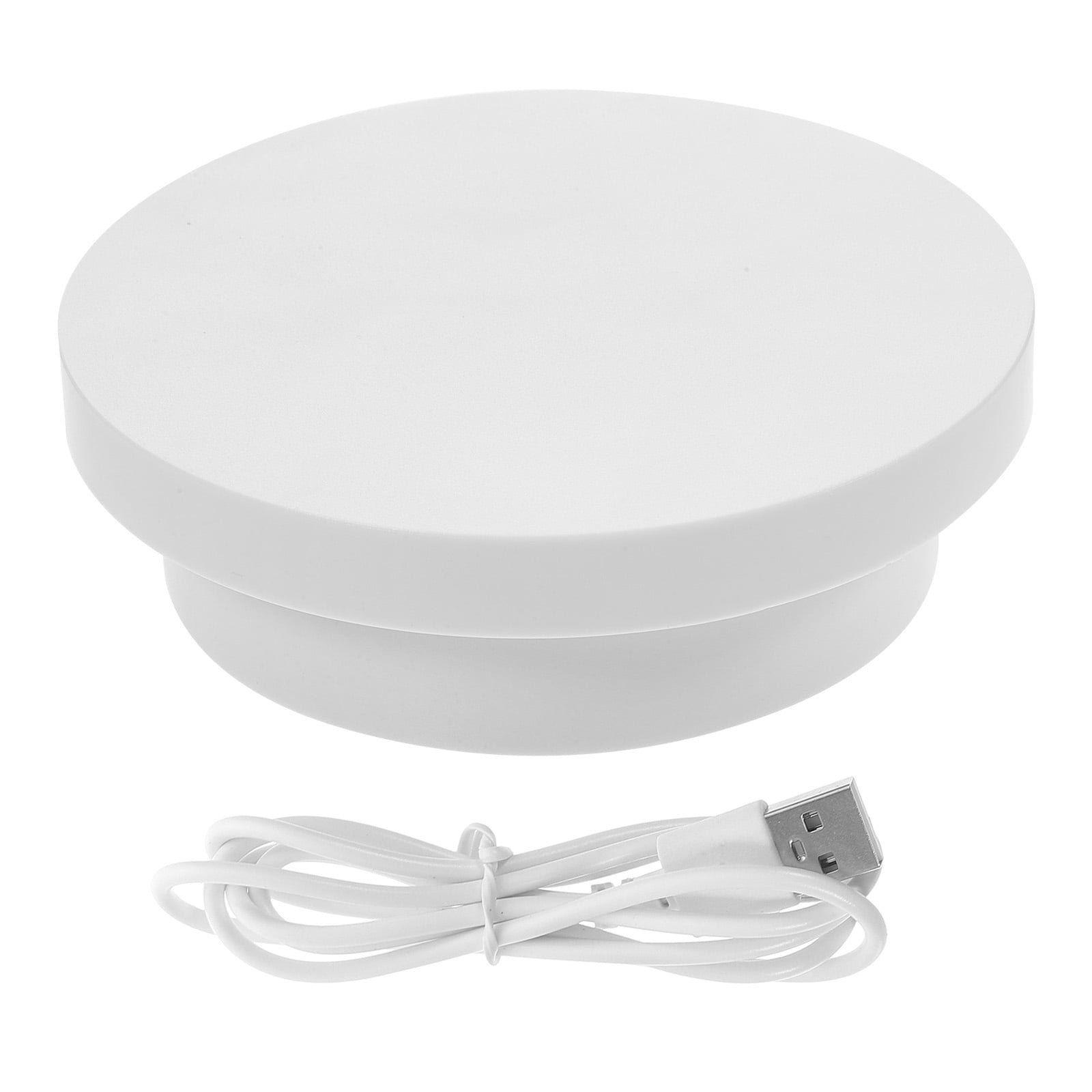OUNONA White PVC Rotating Display Stand for Indoor Use with High ...