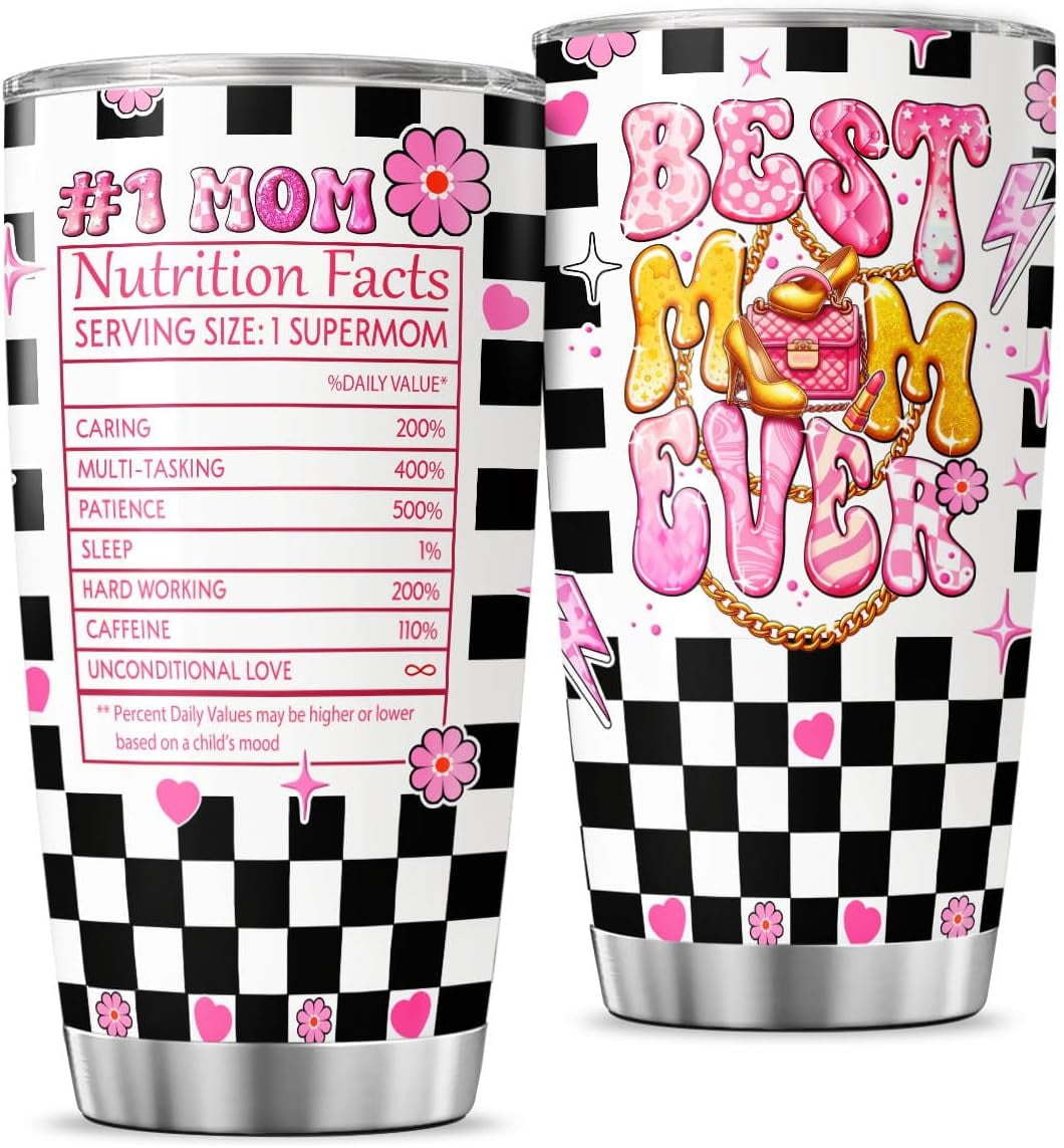 Tumblers Women Cups Checkered Coffee Mama Funny Day For Mothers Modern ...
