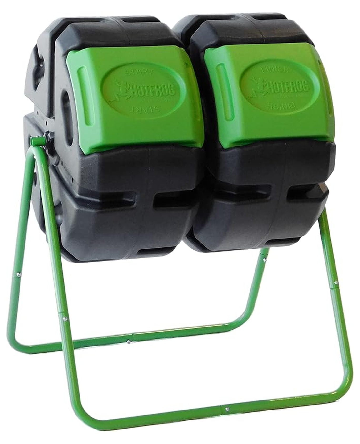 Tumbling Composter, HOTFROG Dual Body Compost Bin - 37 Gallon - Black ...