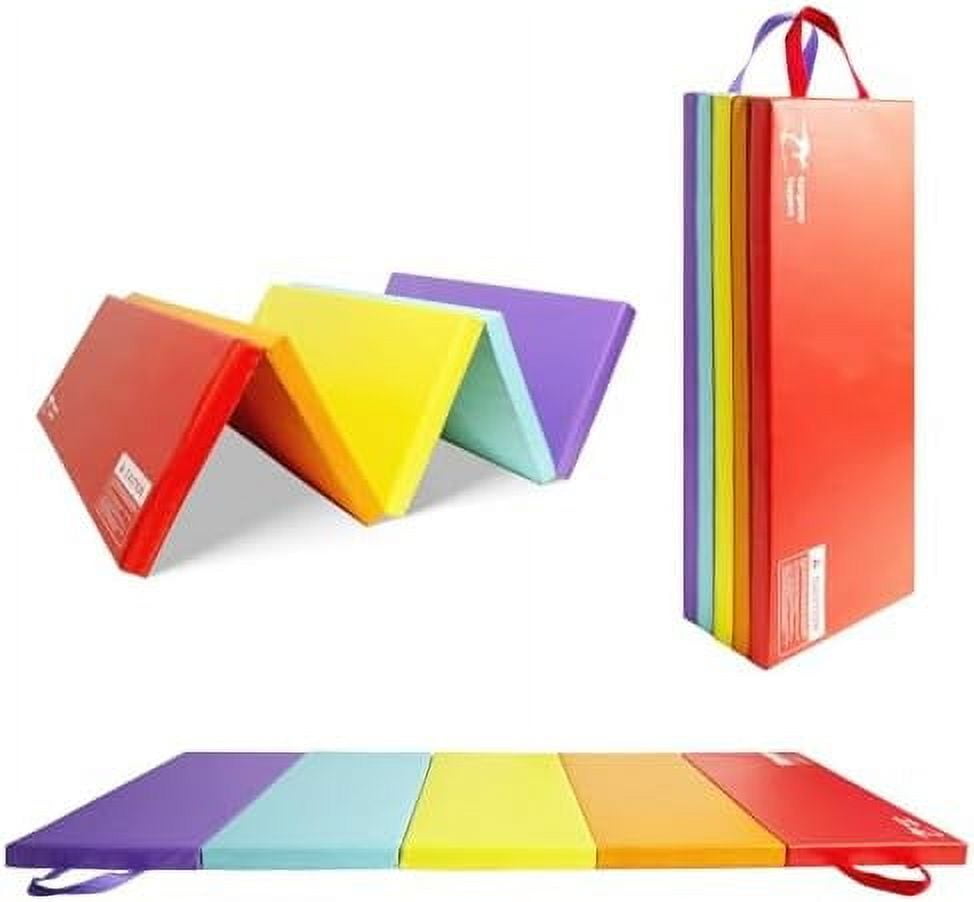 Tumbling Mats for Kids, Foldable Gym Mat, Kids Gymnastics Mat with ...