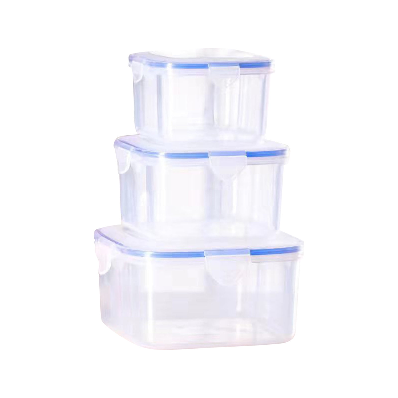 Haliyee Food Storage Container,3 Pack Plastic Food Containers with Lid ...