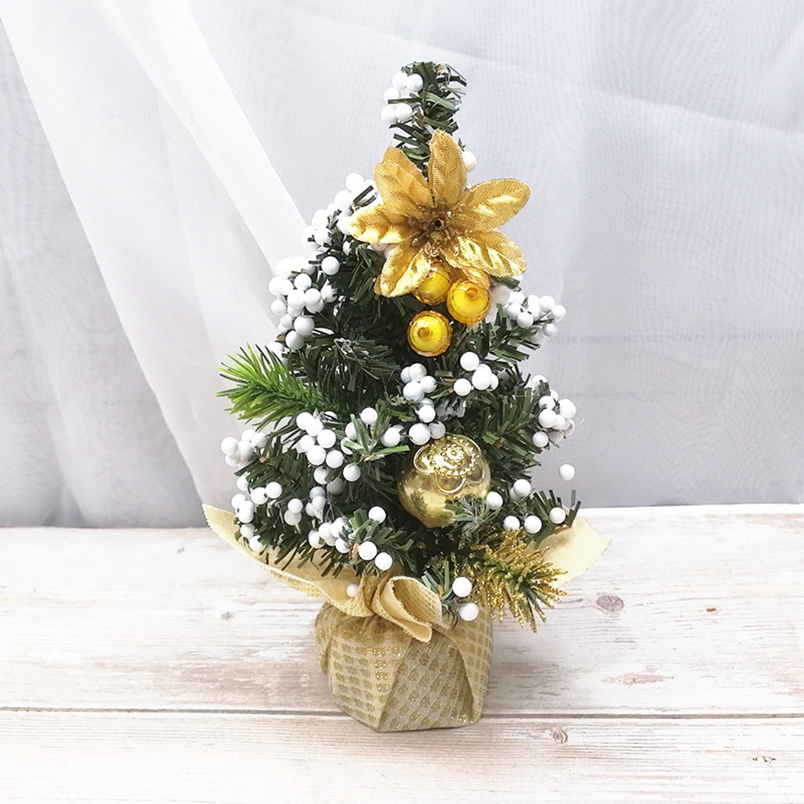 Haliyee Mini Christmas Tree，7.9 Inch Table Top Christmas Trees ...