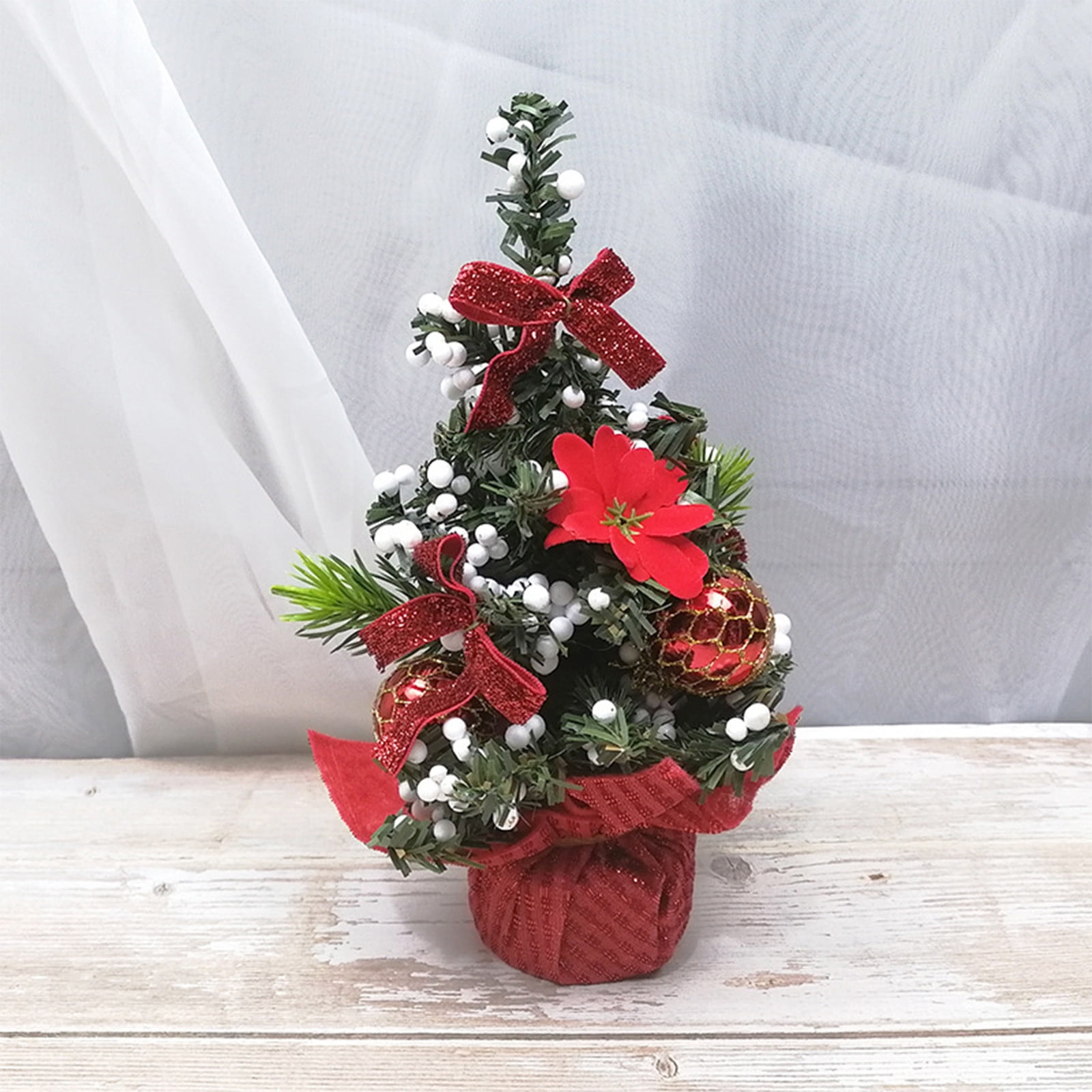Haliyee Mini Christmas Tree，7.9 Inch Table Top Christmas Trees ...