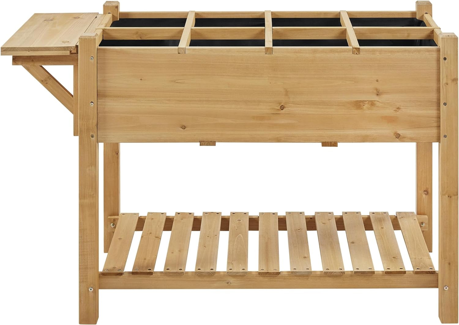 Tumis 49x22x32in 8 Pockets Horticulture Raised Garden Bed Elevated Wood ...