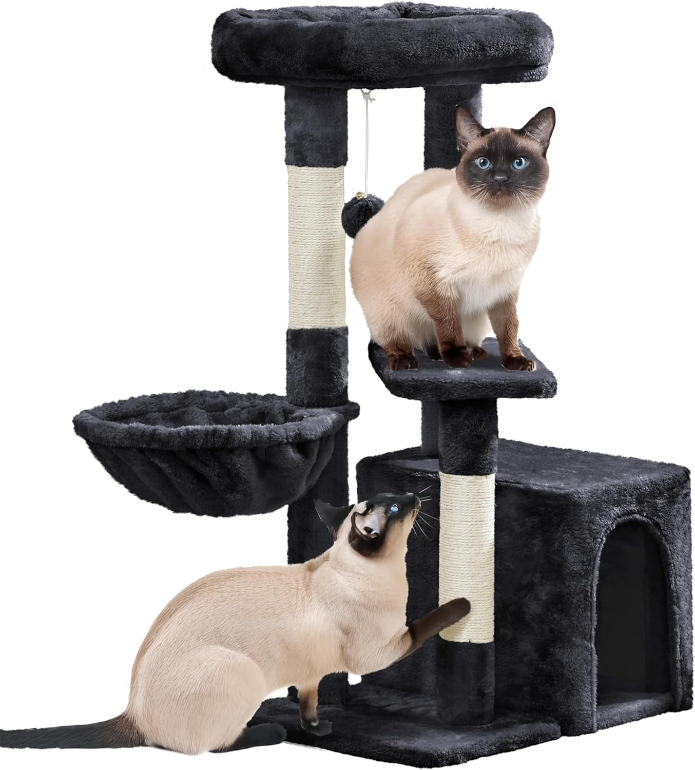 Tumis Cat Tree, 34in Cute Cat Tower for Indoor Cats, Multi-Level Pet ...