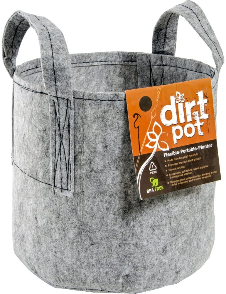 Tumis HGDB200 Bag Reusable Planting, 200 Gallon Dirt Pot, 200 gal, Grey ...