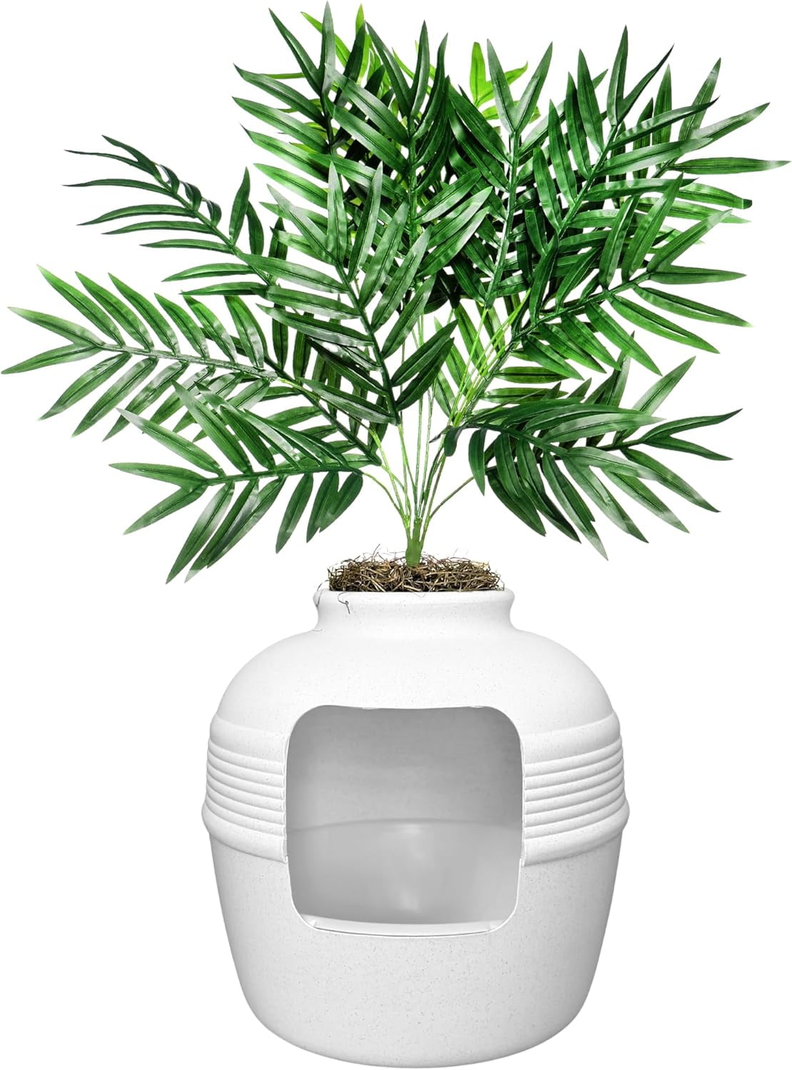 Tumis Hidden Litter Box & Reusable Liner Essentials Kit, Round Enclosed ...