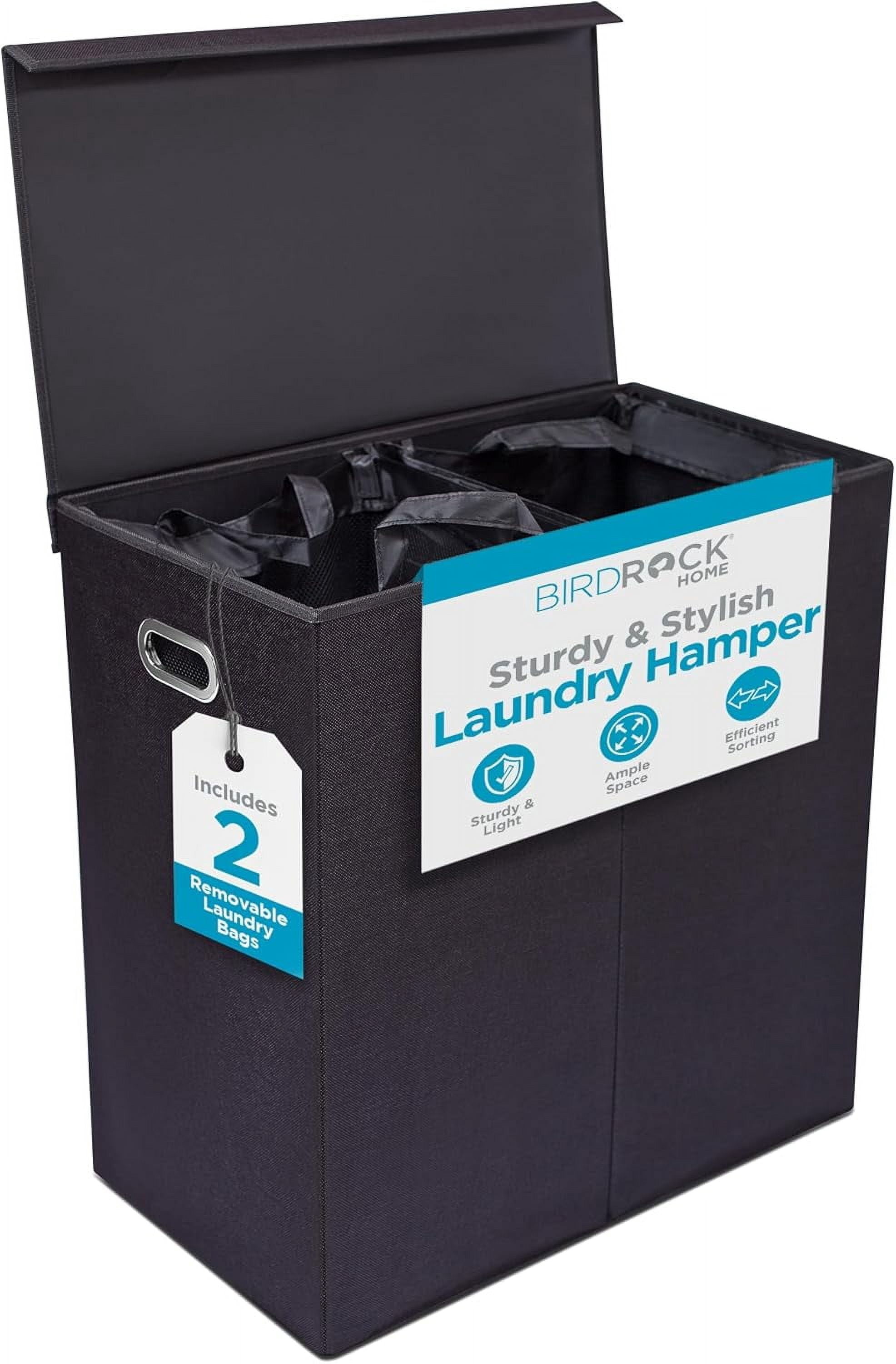 Tumis Laundry Hamper with Lid | Removable Bags for Sorting Clothes ...