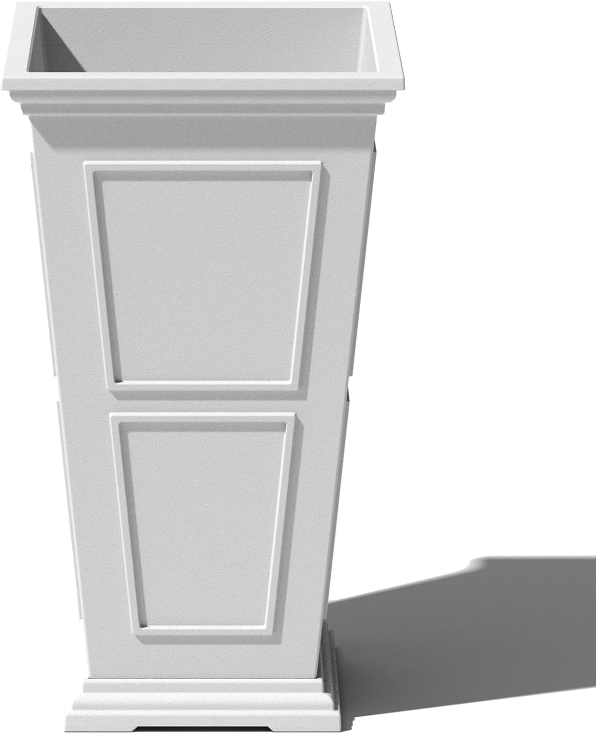 Tumis Tall Plastic Planter - Large Outdoor Planter for Front Porch ...