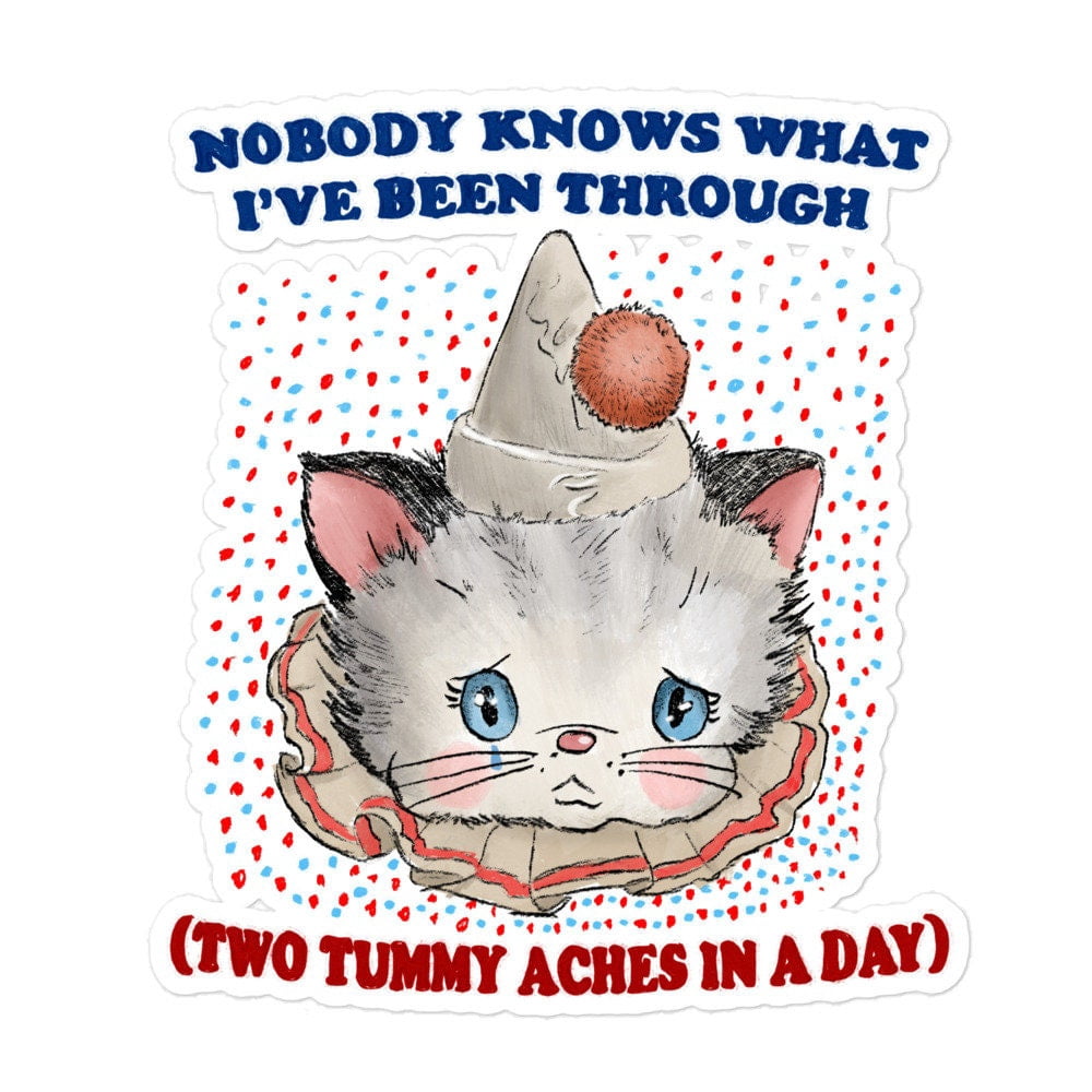 Tummy Ache Bubble-free stickers vinyl decal cute sticker aesthetic ...