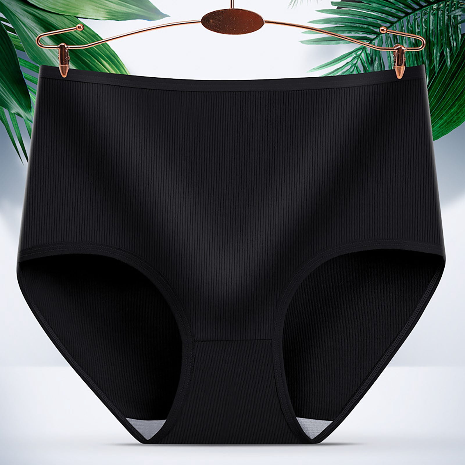 Tummy Control High Waisted Underwear for Women Cotton Plus Size Full ...