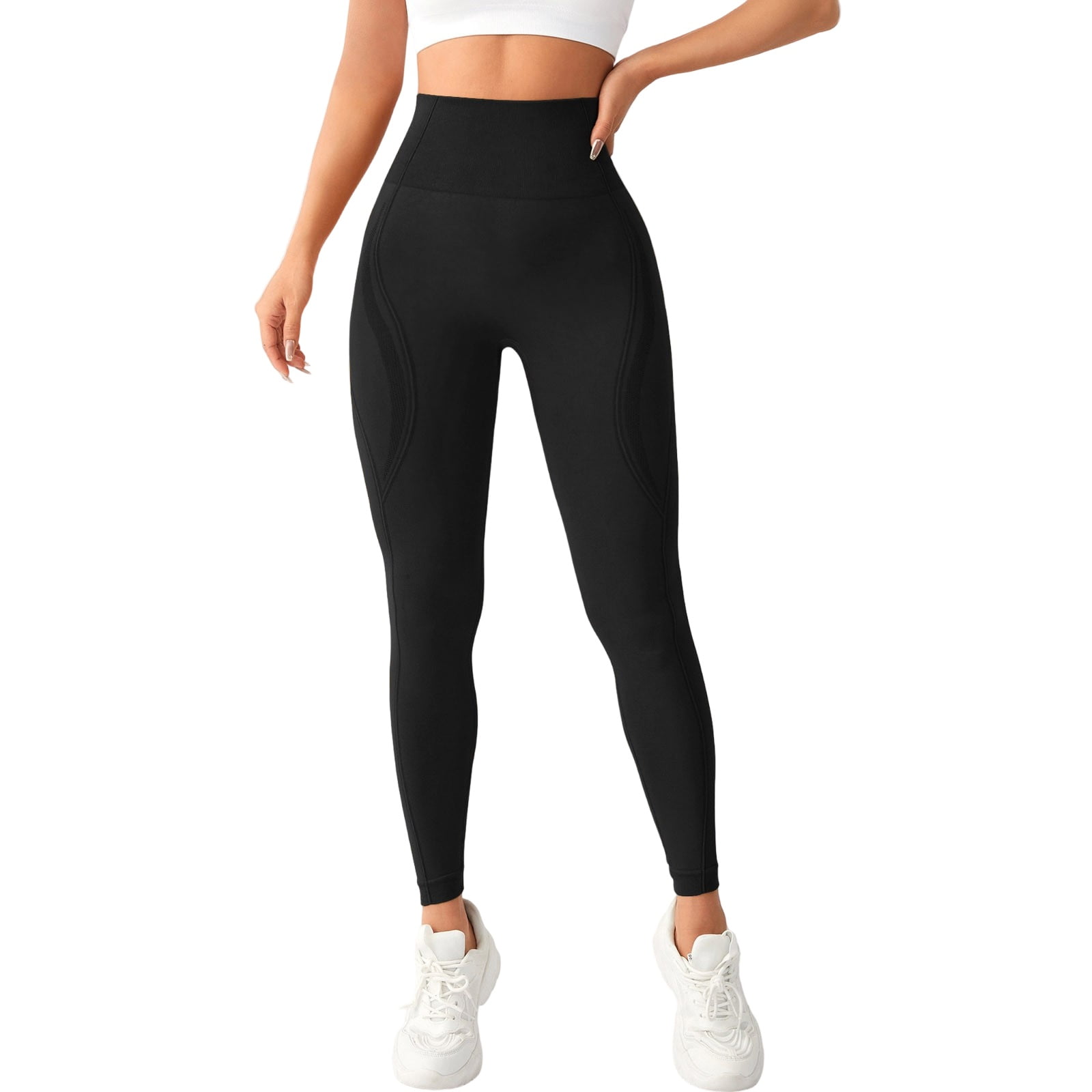 ‌Tummy Control Meets Curve Enhancement – High-Waisted Workout Tights ...