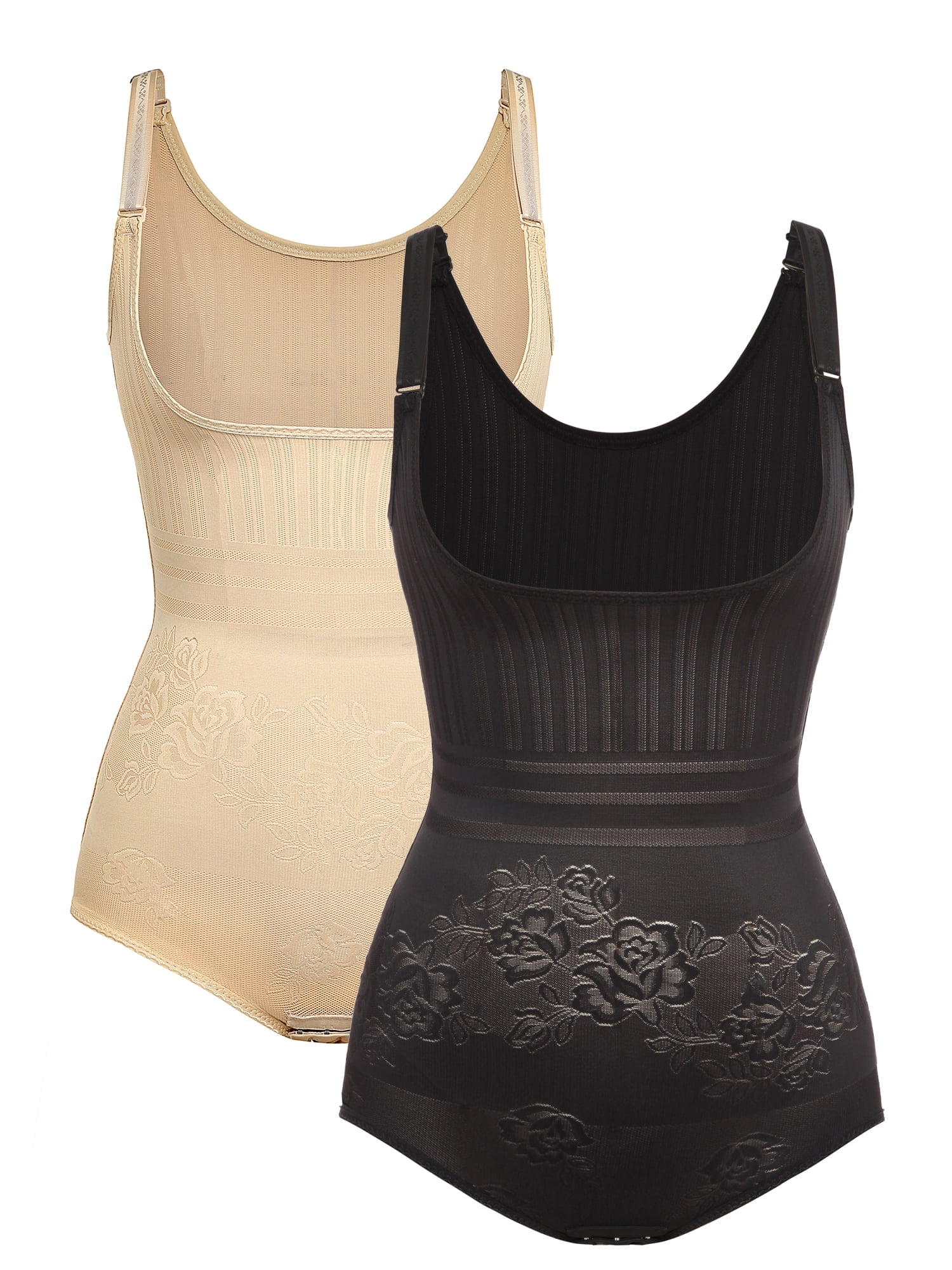 Tummy Control Shapewear Bodysuit for Women Open Bust Body Shaper Waist ...