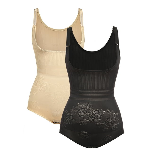 Tummy Control Shapewear Bodysuit for Women Open Bust Body Shaper Waist ...