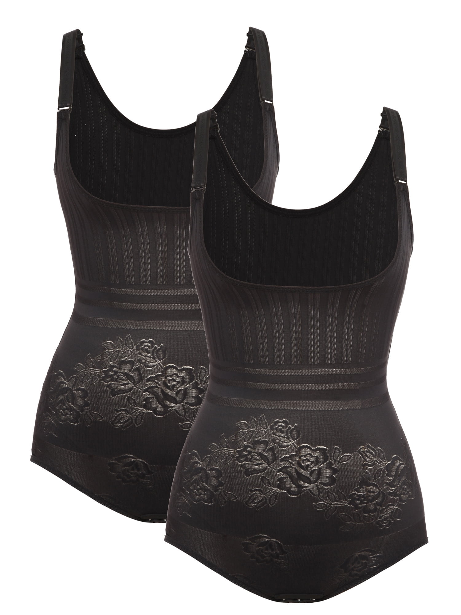 Tummy Control Shapewear Bodysuit for Women Open Bust Body Shaper Waist ...