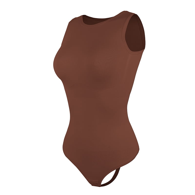 Tummy Control Shapewear Racerback Top Women Thongs Bodysuit Seamless ...