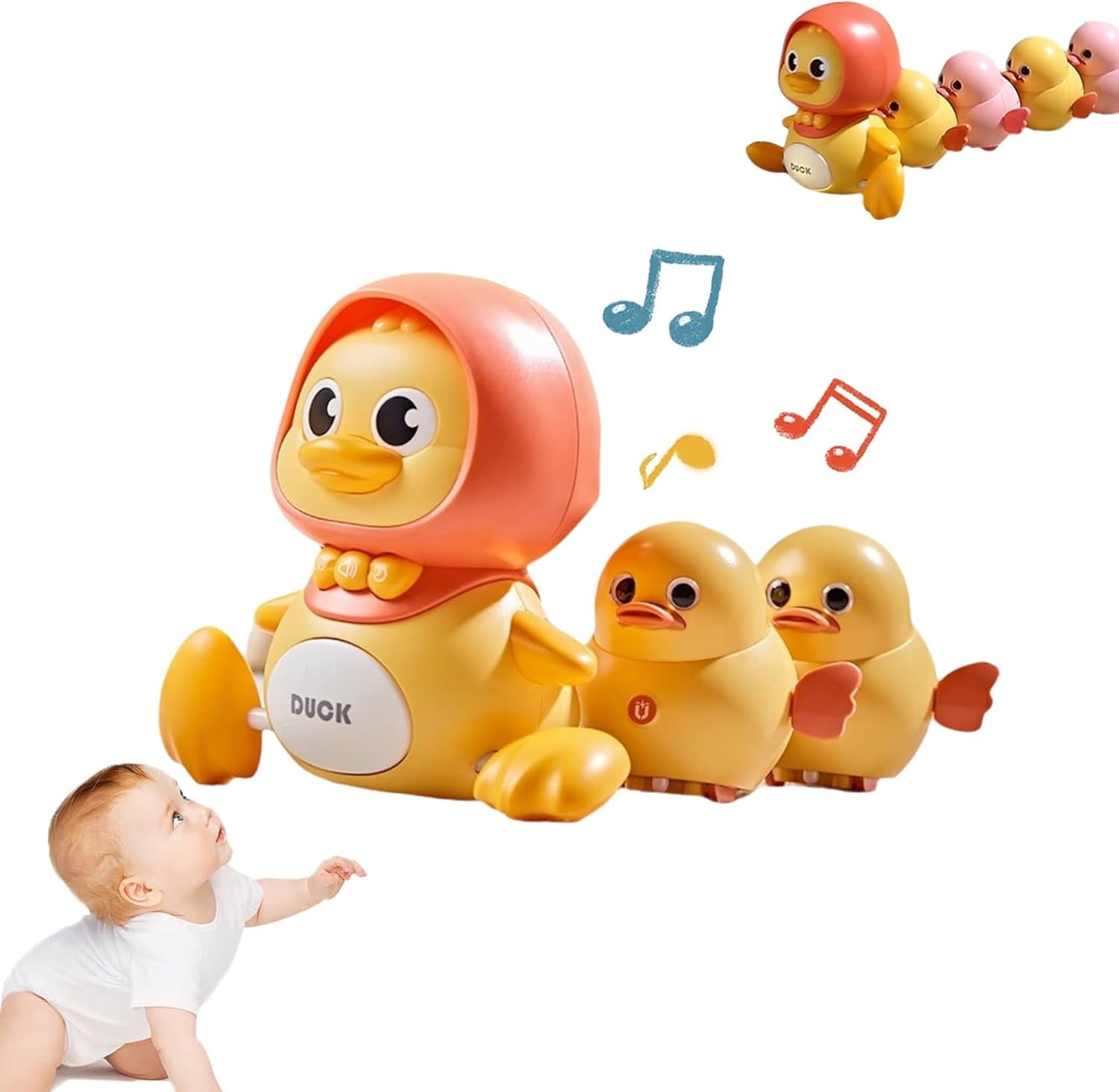 Tummy Time Duck Family, Duck Family Toy Music, Baby Musical Duck Toy ...