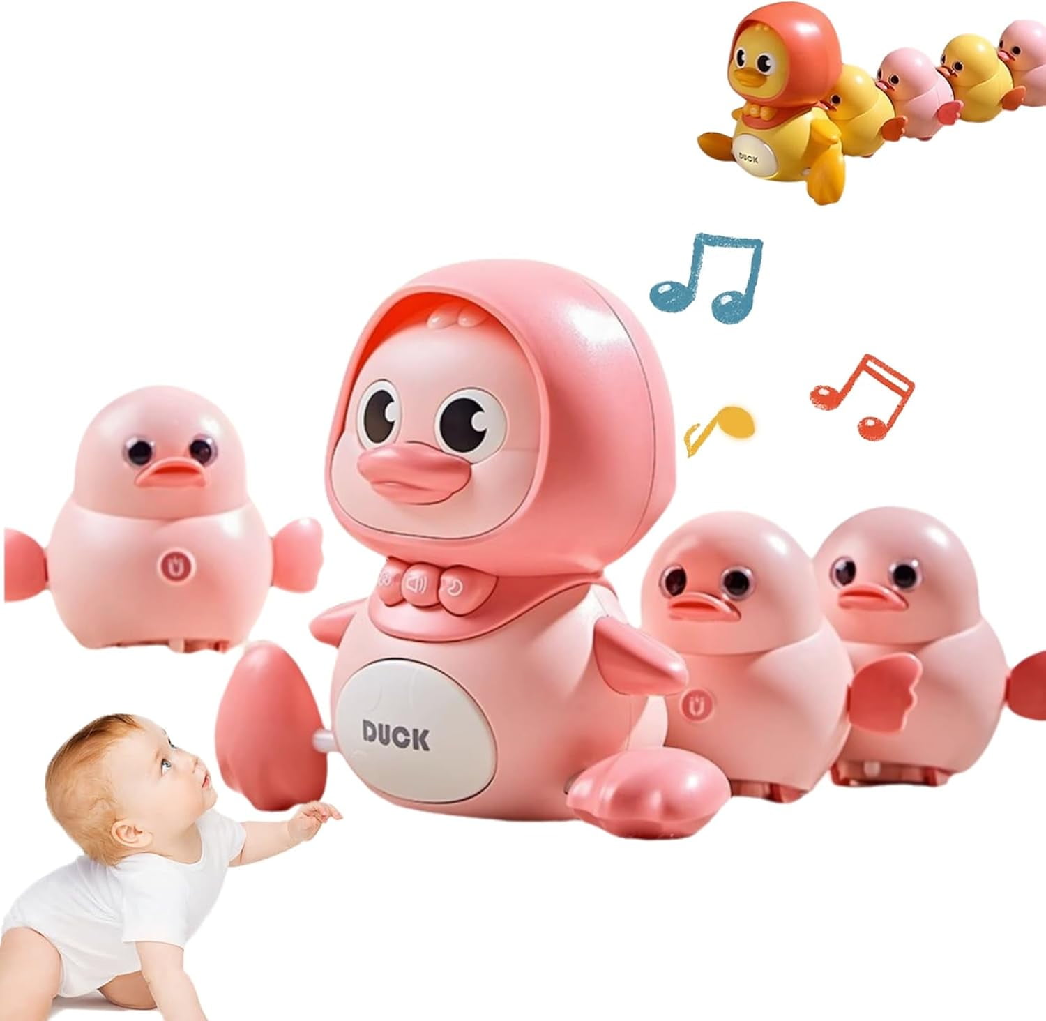 Tummy Time Duck Family, Duck Family Toy Music, Baby Musical Duck Toy ...