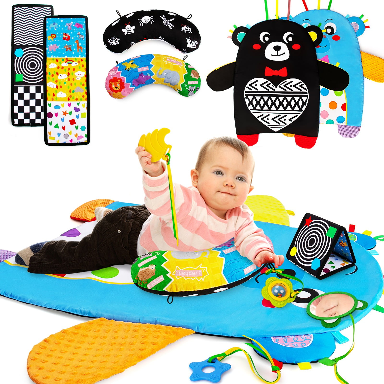Tummy Time Pillow Tummy Time Toys TummyTime Mirror Tummy Time Mat high ...