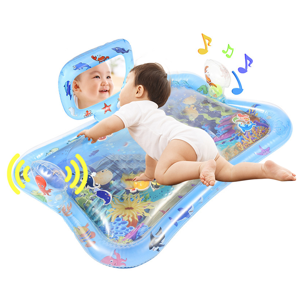 Cabina Home Inflatable Tummy Time Water Play Mat, Leakproof Water ...